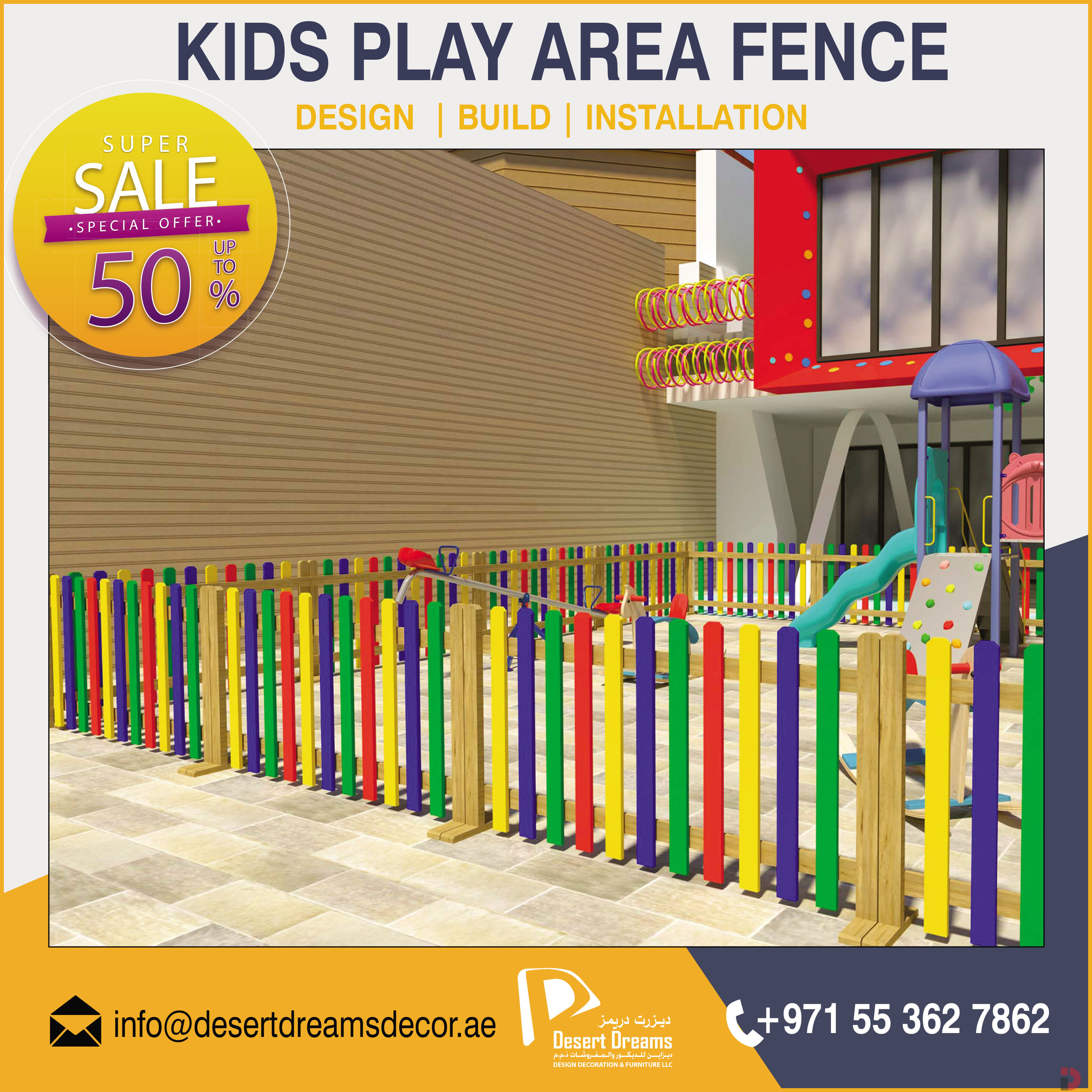 Wooden Slatted Fences Uae | Natural Wood Fencing Dubai.